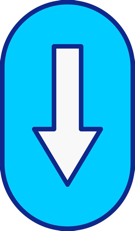 Scroll Down Blue Filled Icon Vector Art At Vecteezy