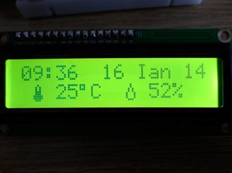 Clock With Thermometer Using Arduino I C X Lcd DS RTC And DHT Sensor Arduino