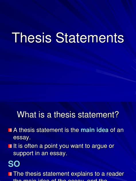 Thesis Statement Ppt Essays Thesis