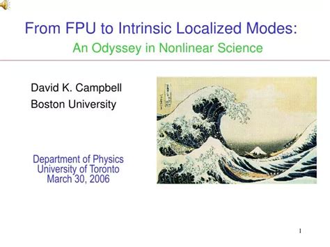 Ppt From Fpu To Intrinsic Localized Modes An Odyssey In Nonlinear Science Powerpoint