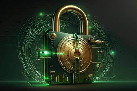 Premium Ai Image Super Technological Padlock With Circuits Data Security Concept Background