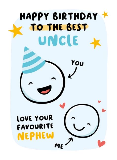 Best Uncle Birthday Card From Nephew By Macie Dot Doodles Cardly