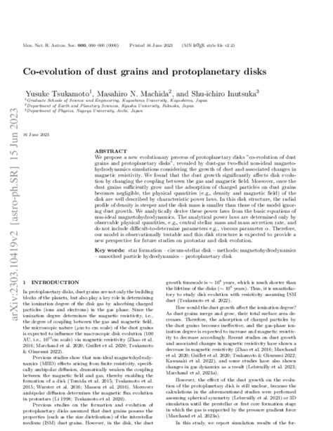 Pdf Co Evolution Of Dust Grains And Protoplanetary Disks