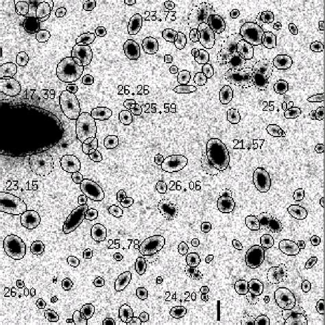 Detection File Returned From Sextractor For A 1 ′ × 1 ′ Region Of The
