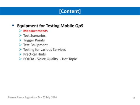 PPT Equipment For Testing Mobile QoS PowerPoint Presentation Free Download ID 4517727