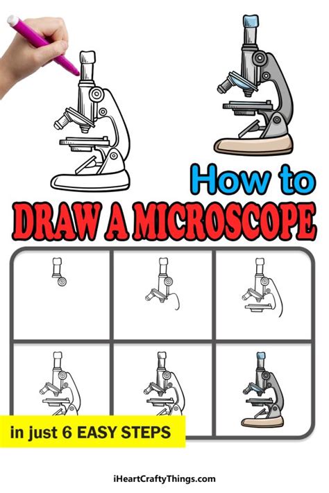 Microscope Drawing How To Draw A Microscope Step By Step