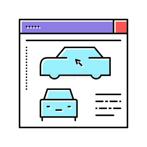 Car Modeling Program Color Icon Vector Illustration Stock Vector