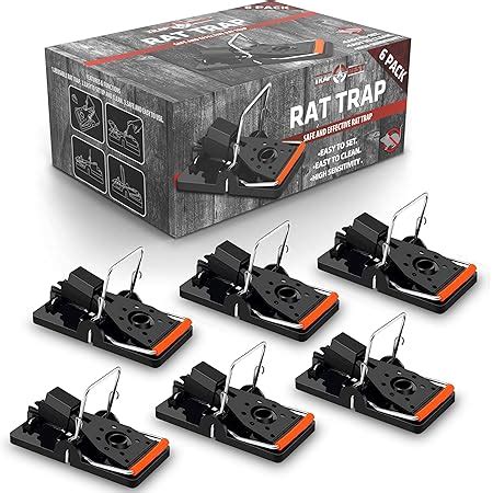 Amazon.com : Pest Control Rat Traps & Mouse Traps for Instant Kill Results, Set of 6 Large ...