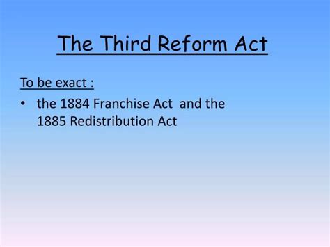 Ppt The Third Reform Act Powerpoint Presentation Free Download Id
