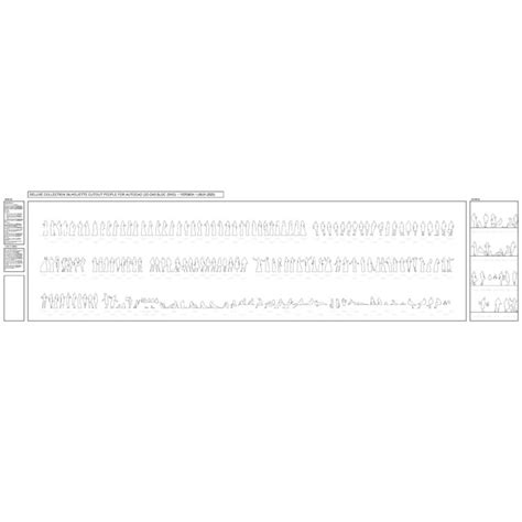 Deluxe Collection Silhouette Cutout People For Autocad 2d Cad Bloc