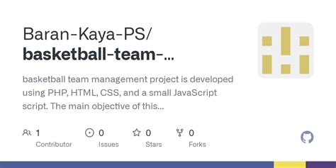 GitHub Baran Kaya PS Basketball Team Management Project Basketball Team Management Project Is