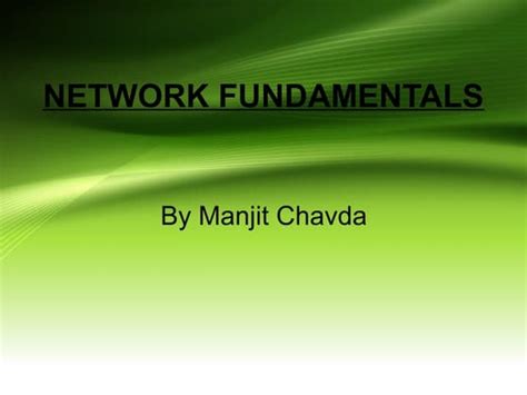 The Basics Of Computer Networking Ppt