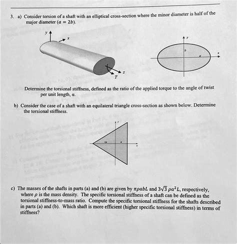 3 a consider torsion of a shaft with an elliptical cross section