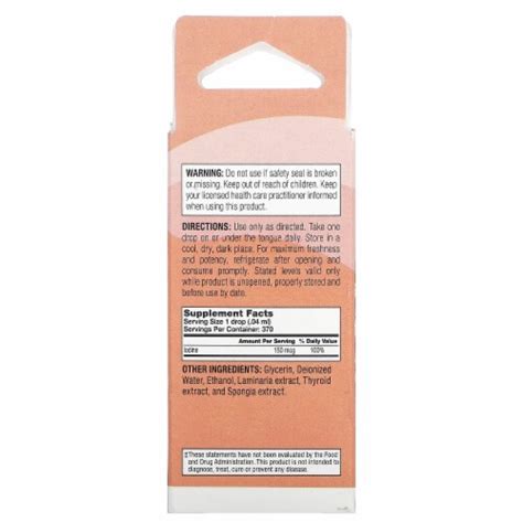 Natural Balance Thyadine Healthy Thyroid Support Unflavored 150 Mcg 0