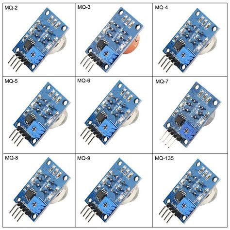 Sensor De Gas 9 Piezas Kit De Sensores Para Arduino Uno R3 Raspberry Pi Pico W Esp32 Mq 2 Mq