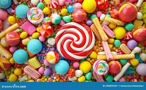 Realistic Different Types Of Candies In 3d Candies Texture Concept Stock Illustration