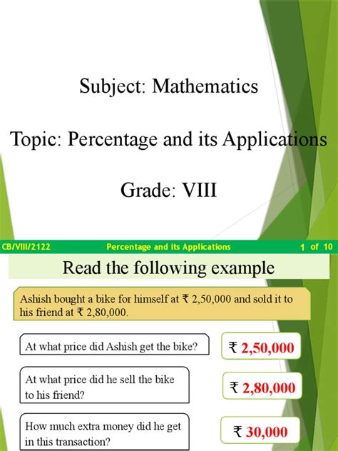 4 Cbse Viii Math Percentage And Its Applications Pdf