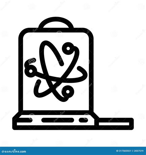 Sensor Quantum Technology Line Icon Vector Illustration Stock Vector Illustration Of Science