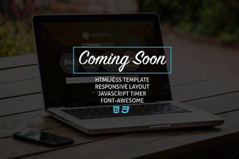 Coming Soon Htmlcss Template By Domenicdesigns On Creativemarket