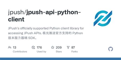 Github Jpushjpush Api Python Client Jpushs Officially Supported