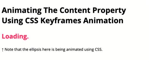 Animating The Pseudo Element Content Property Using Css Keyframes Animation