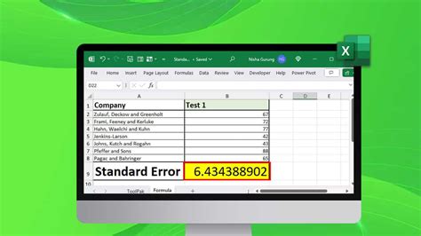 How To Calculate Standard Error Using Excel At Sharon Rogge Blog