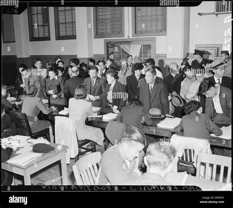 In San Francisco Japanese Americans Register Before Evacuation Due To