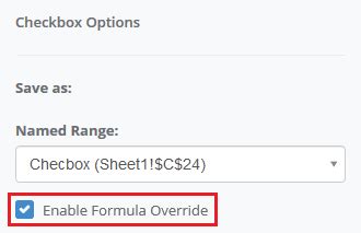 Checkbox SpreadsheetWeb Help