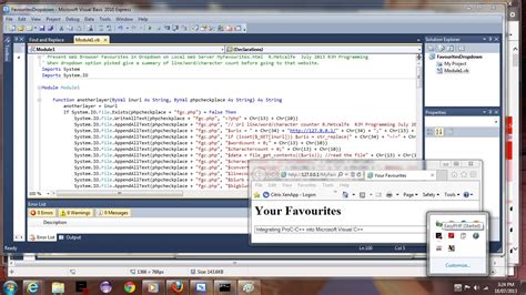 Vbnet More On Web Browser Favourites Tutorial Robert James Metcalfe Blog