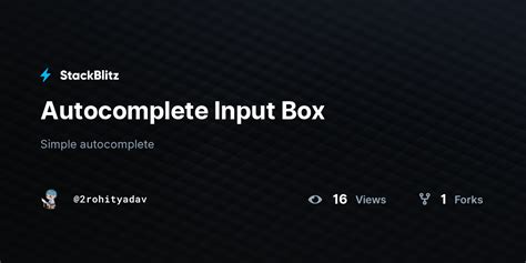 autocomplete input box stackblitz