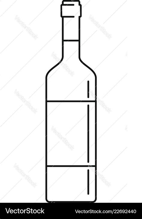 Wine Bottle Outline Png