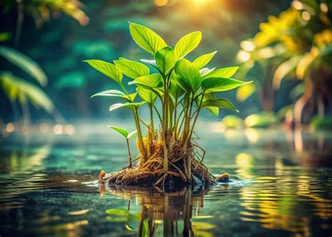 A Striking Vintage Hydroponic System Displaying Lush Growth And Visible