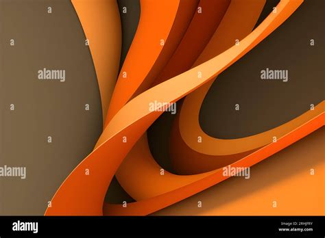 Abstract Orange Geometric Background Dynamic Shapes Composition