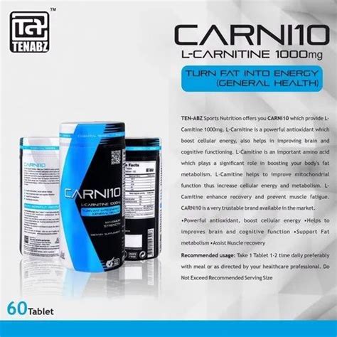 Tablets Carni 10 L Carnitine 60tab 60 Tablet At ₹ 1000box In Haldwani Id 22916548633