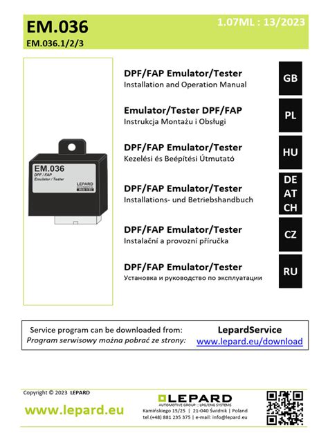 Io Em036 Ml Dpf Fap Emulator Pdf