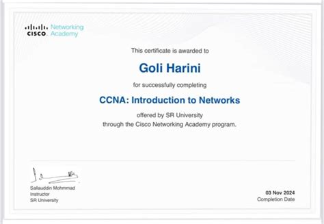 Cisconetworkingacademy Ccna Networking Learning Proffesionalgrowth Harini Reddy Goli
