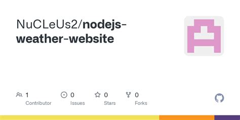 GitHub NuCLeUs Nodejs Weather Website