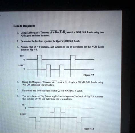 Results Required 1 Using Demorgans Theorem A B A · B Sketch A