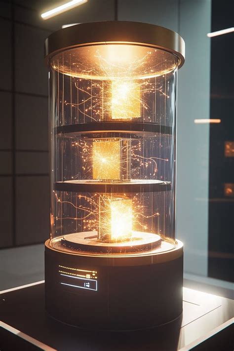 Cutting Edge Quantum Computer Core Processing Visualization Featuring