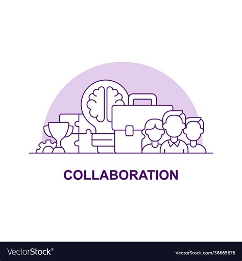 Collaboration Creative Ui Concept Icon Royalty Free Vector