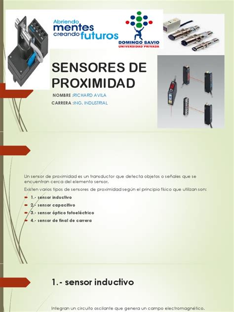 Sensores De Proximidad Pdf Sensor Óptica