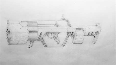 Famas Based Sci Fi Rifle Concept Sketch First Post What You Guys