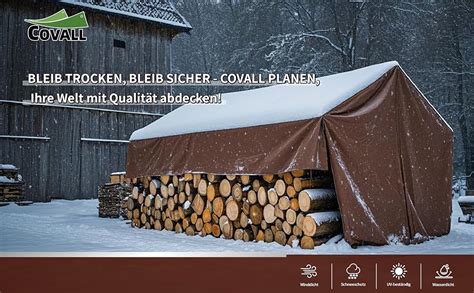 Covall Maxi Industrie Schutzplane 6x8m 260gm² 920n Reißfest Wasserdicht And Uv Sicher