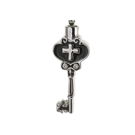 Andenken Anhänger Schlüssel Mit Kreuz Aus Edelstahl