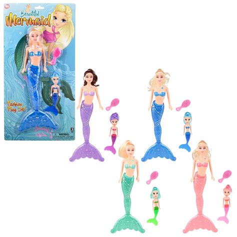 125 Mermaid With Mini Mermaid Doll Play Set