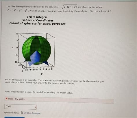 Solved Let E ﻿be The Region Bounded Below By The Cone