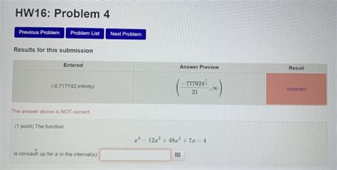solved hw16 problem 4 previous problem problem list next