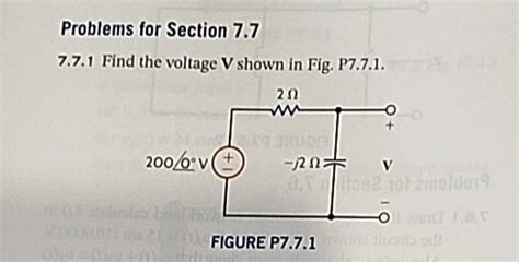 solved 7 7 1 find the voltage v shown in fig p7 7 1 figure