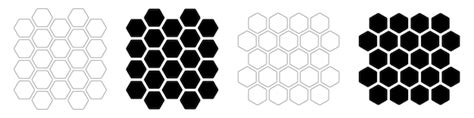 Premium Vector Hexagon Template Hexagonal Seamless Pattern Honeycomb Vector Illustration