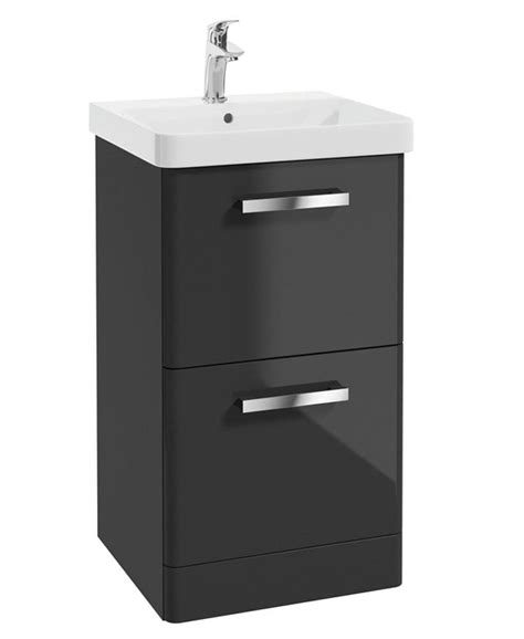 Sonas Odeon 500mm Floorstanding 2 Drawer Vanity Unit And Basin With Nena